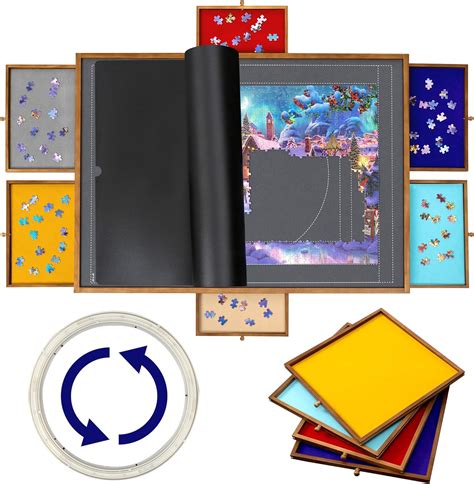 Lavievert 1500 Piece Rotating Jigsaw Puzzle Board With 6