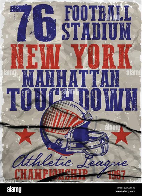 American Football Vintage Vector Print For Boy Sportswear In Custom Colors Stock Vector Image