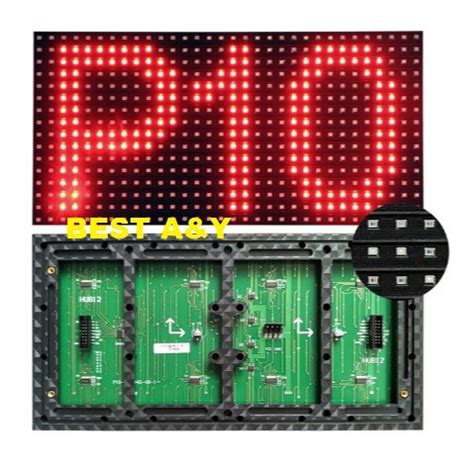 Jual Modul LED P10 Running Text Panel Outdoor Red Full Merah Shopee