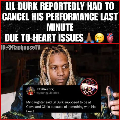 Raphouse TV RHTV On Twitter Lil Durk Reportedly Had To Cancel His