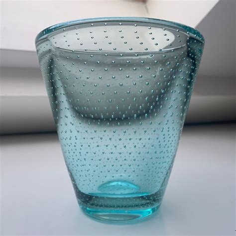 Decorative Vase Controlled Bubbles Glass Etsy