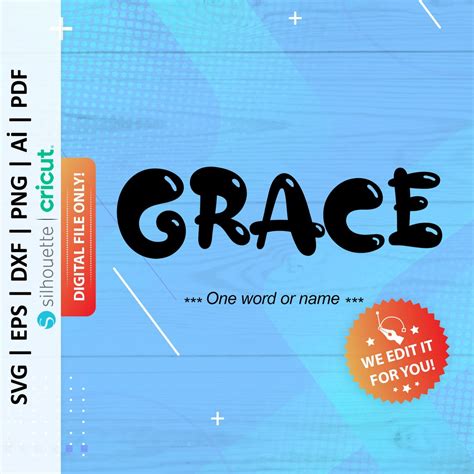 Custom Name Svg File Custom Name Svg Custom Name Etsy