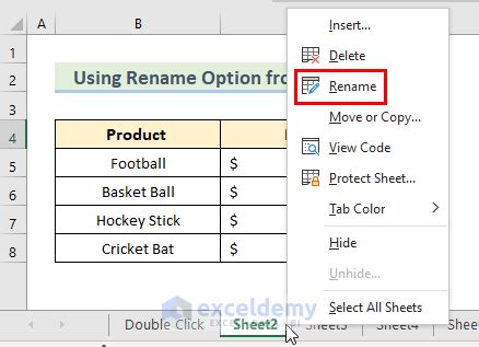 How To Rename Multiple Sheets In Excel With Easy Steps
