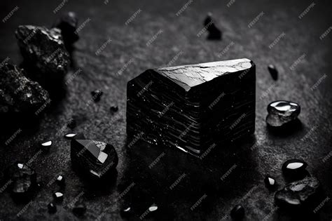 Premium Ai Image Luxery Black Tourmaline Texture