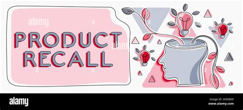 Hand Writing Sign Product Recall Business Approach Request To Return