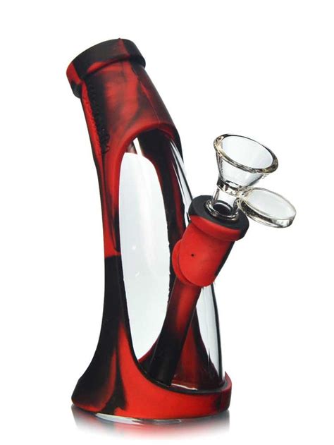 Waxmaid Mini Horn Silicone Glass Bubbler Bong — Badass Glass