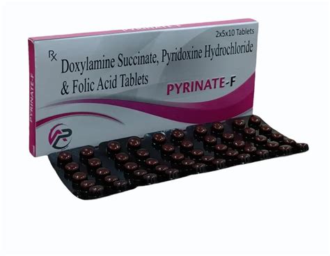 Doxylamine Succinate Pyridoxine Hydrochloride And Folic Acid Tablets At ₹ 600 Box Doxylamine