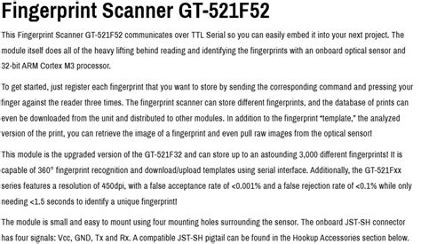 Fingerprint Scanner Gt 521f32 Gt 521f52 Shopee Philippines