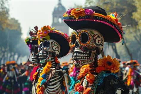Day Of The Dead Celebration In Mexico Premium Ai Generated Image