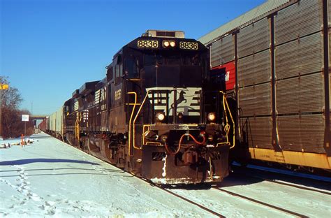 Railpicturesca Dean Brown Photo Ns 328 With Ns 8836 Creeps Up To Nelles Rd As They Meet 332