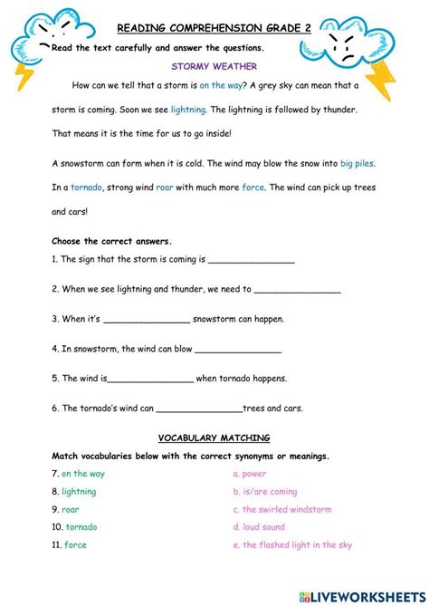 Reading Comprehension Grade Worksheet Live Worksheets 51 Off