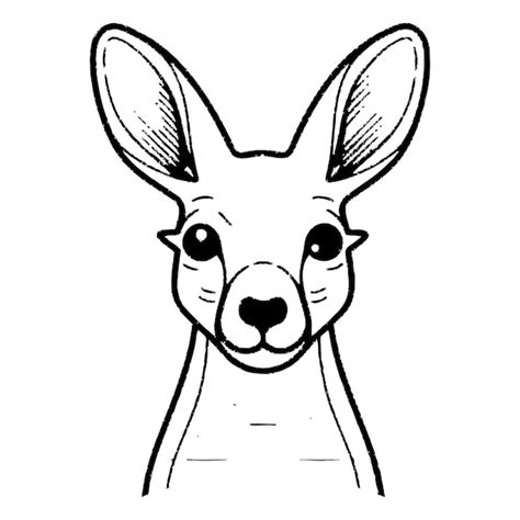 Premium Vector Funny Kangaroo Head Vector Illustration Cute Cartoon