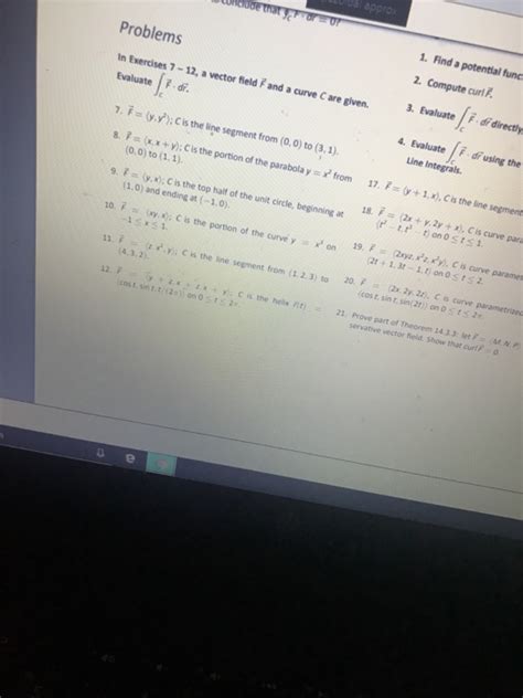 Solved 1 Find A Potential Funcu 2 Compute Curl F Problems Chegg Com