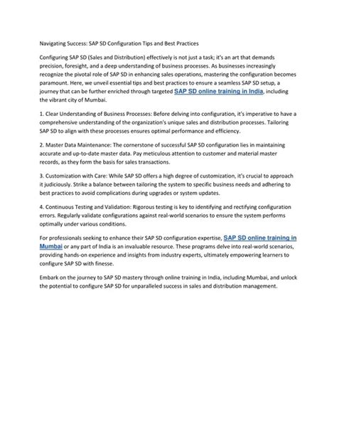 Ppt Sap Sd Online Training Powerpoint Presentation Free Download