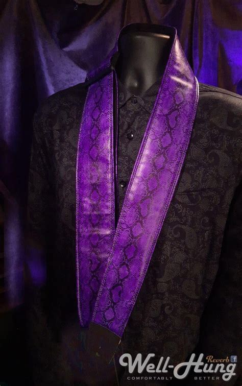 Purple Python X Tra Long Guitar Strap Max 72 For Superstar Grade