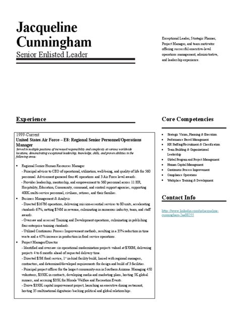 Jacqueline Cunningham Resume No Pii Pdf Human Resources Human Resource Management