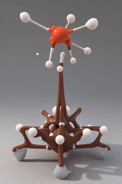 Premium Ai Image Caffeine Molecule 3d