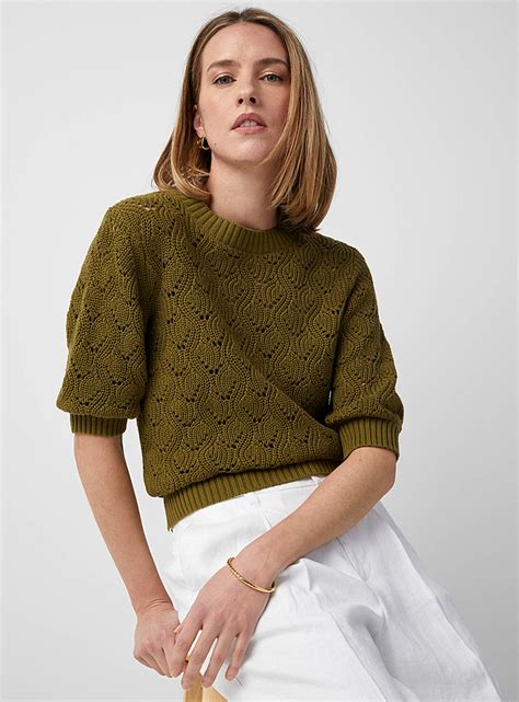 Openwork Wave Sweater Contemporaine Shop Womens Sweaters And