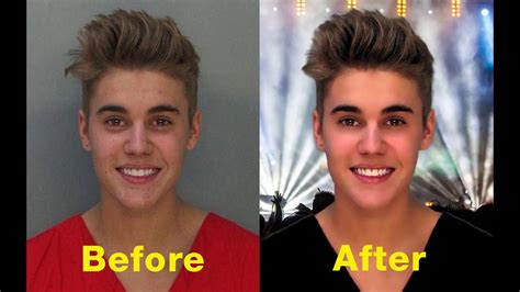 Justin Bieber Before And After Photoshop