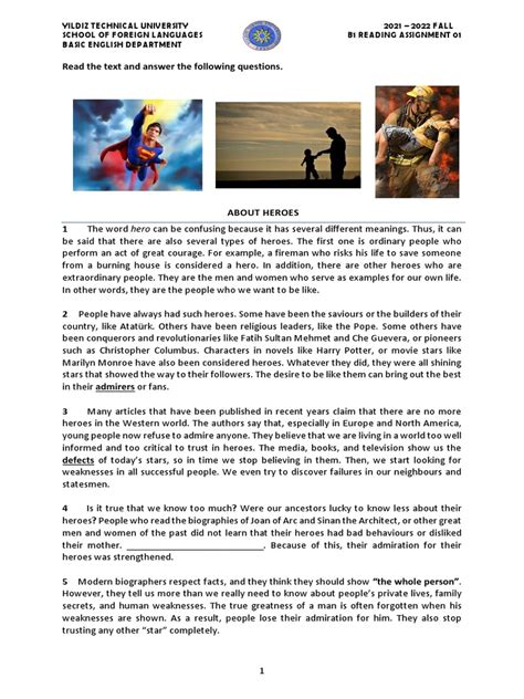 reading assignment 1 answer key download free pdf hero