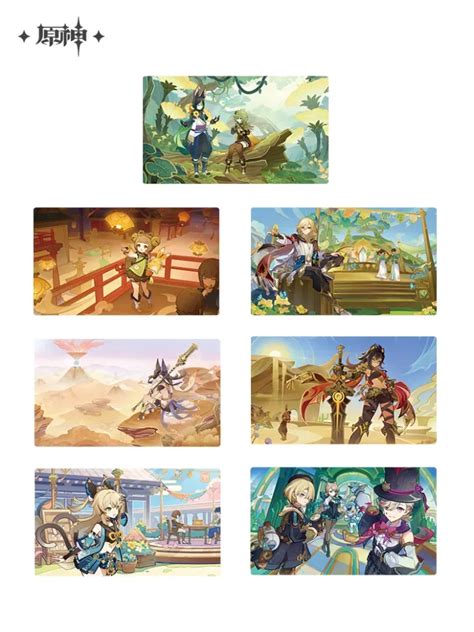 Version Preview Series Grating 7 Postcard Set Original Genshin