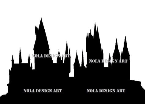 Hogwarts Silhouette Svg Png  Stencil Digital Download Etsy Australia