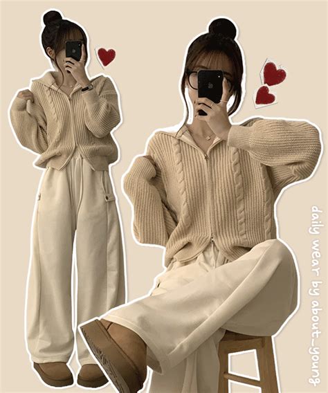 리뷰99만족도톰🐻퀄리티보장 벨리 투웨이 데일리 가을 카라 집업 겨울 긴팔 꽈배기 니트 가디건 하이넥 데일리 아우터 5color 에이블리