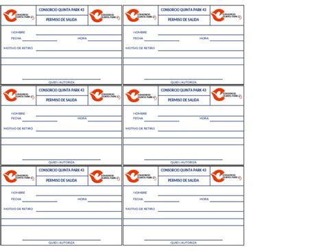 Permiso De Salida Pdf