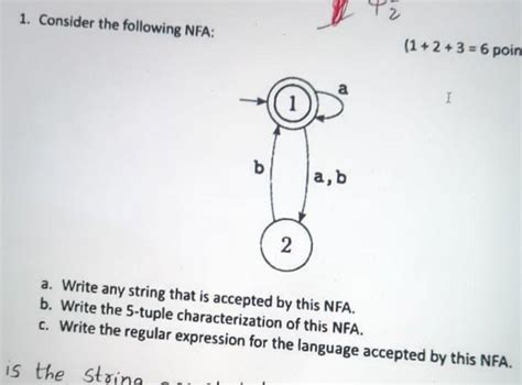 Solved Consider The Following NFA Poin A Chegg