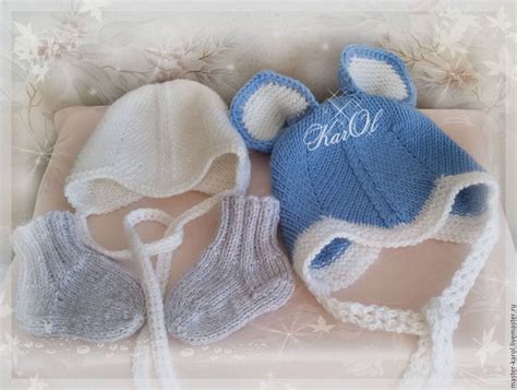 Шапочка Для Мальчика Спицами 3 Месяца Лучшая Фото Подборка