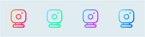 Webcam Line Icon In Gradient Colors Camera Signs Illustration 43042985 Vector Art At Vecteezy