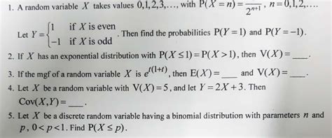 Solved A Random Variable X Takes Values Chegg Com