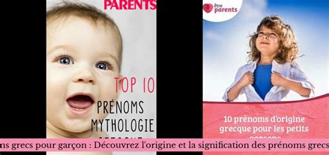 Les plus beaux prénoms grecs pour garçon Découvrez l origine et la