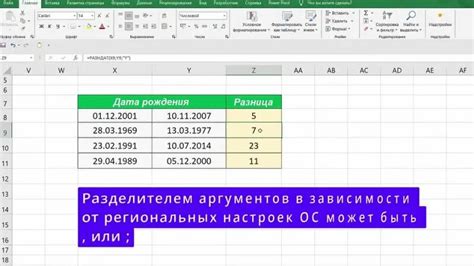 Как посчитать разницу между датами в Excel Функция Разндат — Видео от Перезаливы Ютуб