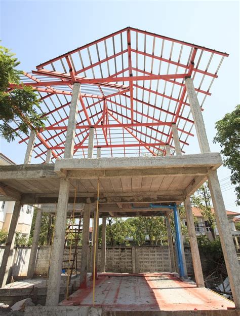 House Structure And Construction Stock Image Image Of Framework