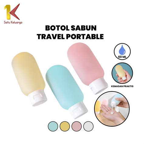 Jual Satu Keluarga Botol Travel Portable Tempat Sabun Cair C852 Refill