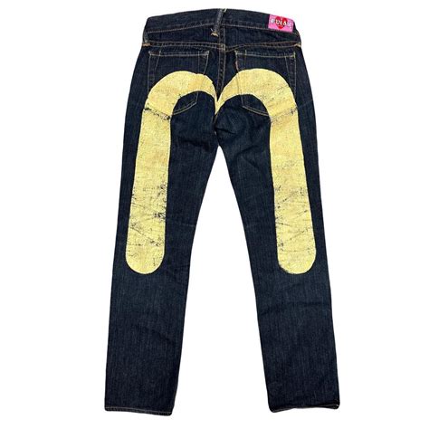 Authentic Evisu Selvedge Jeans With White Daicock Depop