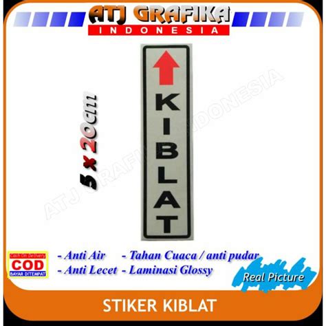 Jual Stiker Kiblat Arah Penunjuk Sholat Sticker Masjid Musholla Kantor