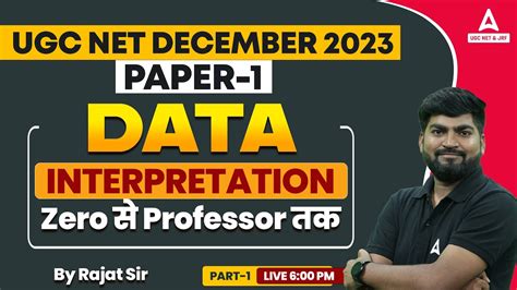 Data Interpretation For Ugc Net 2023 Ugc Net Paper 1 Preparation By Rajat Sir Youtube