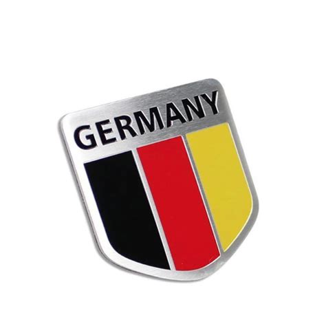 High Quality Aluminum Car Styling Sticker Germany Flag 50*50 mm DE ...