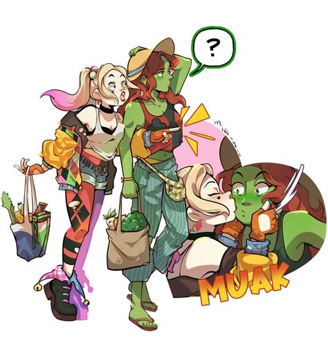 Harley Quinn And Poison Ivy Dc Comics And 2 More Drawn By Sunatixd