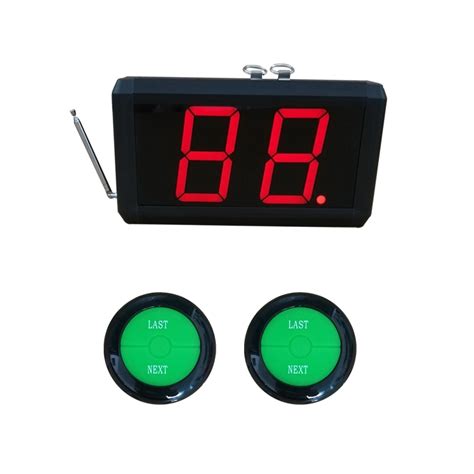 2 Digit Display Next Control Button Bell Wireless Number Waiting System Simple Queue Manage