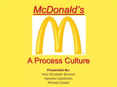 mcdonald s a process culture ppt