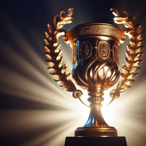Premium Photo Gold Trophy Cup Win Background