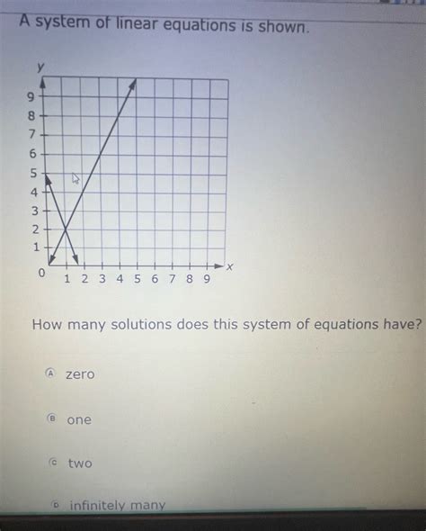 Solved A System Of Linear Equations Is Shown How Many Solutions Does