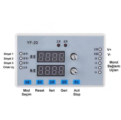 yf 20 göstergeli step motor hız kontrol cihazı 7 30v dc satın al 2 874