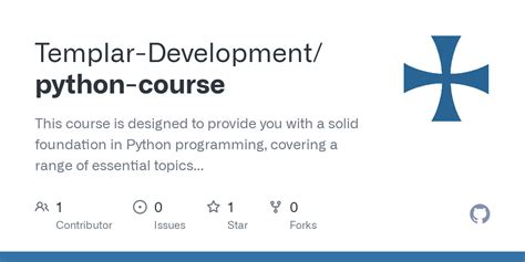 Github Templar Developmentpython Course This Course Is Designed To