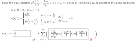 Solved Solve The Wave Equation Chegg