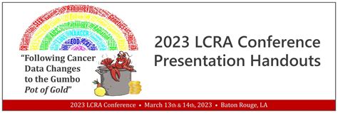 2023 Conference Presentation Handouts Louisiana Cancer Registrars