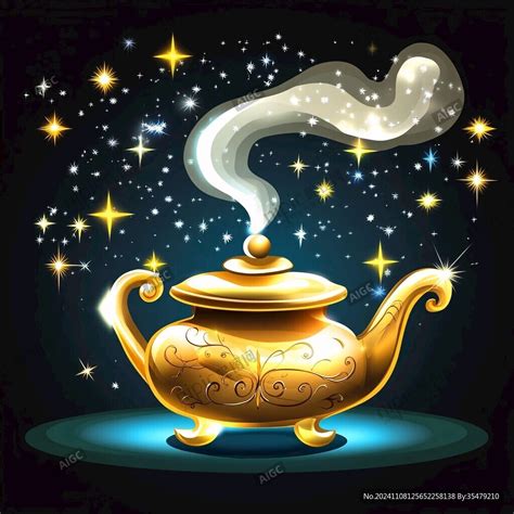 Ai创作图魔法道具包装卡通图案 铜锅游戏漫画电子 阿拉丁神灯工艺品 双耳黄铜香薰 神奇的灯 紫铜茶壶插画 神奇之物 魔锅 茶壶插画 金药铛 魔幻灯 香薰灯素材 手绘金色聚宝盆 许真君炼丹炉